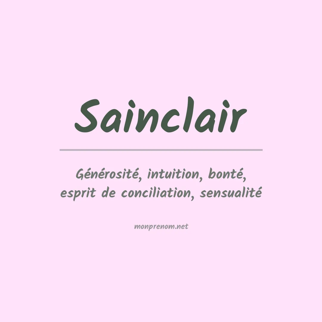 Signification du Prénom Sainclair