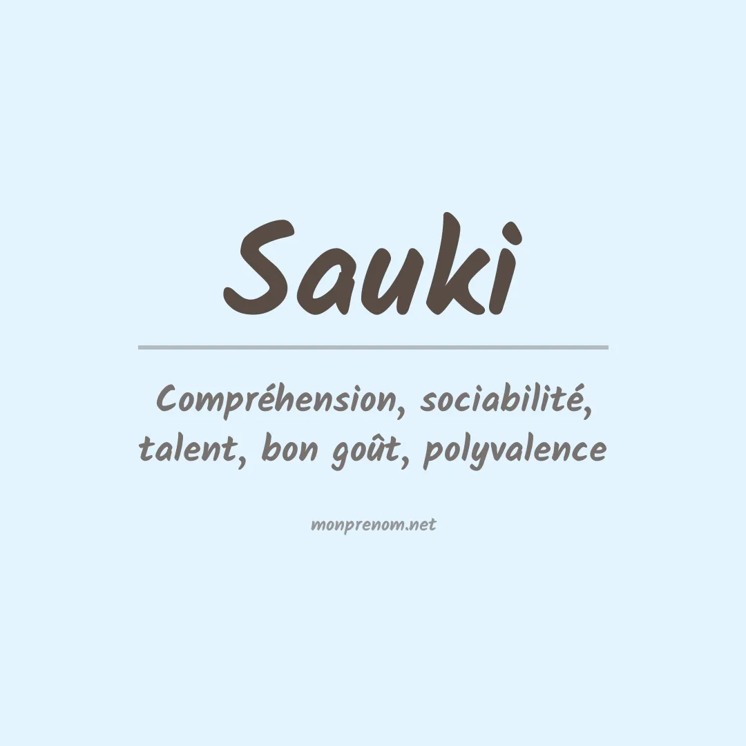 Signification du Prénom Sauki