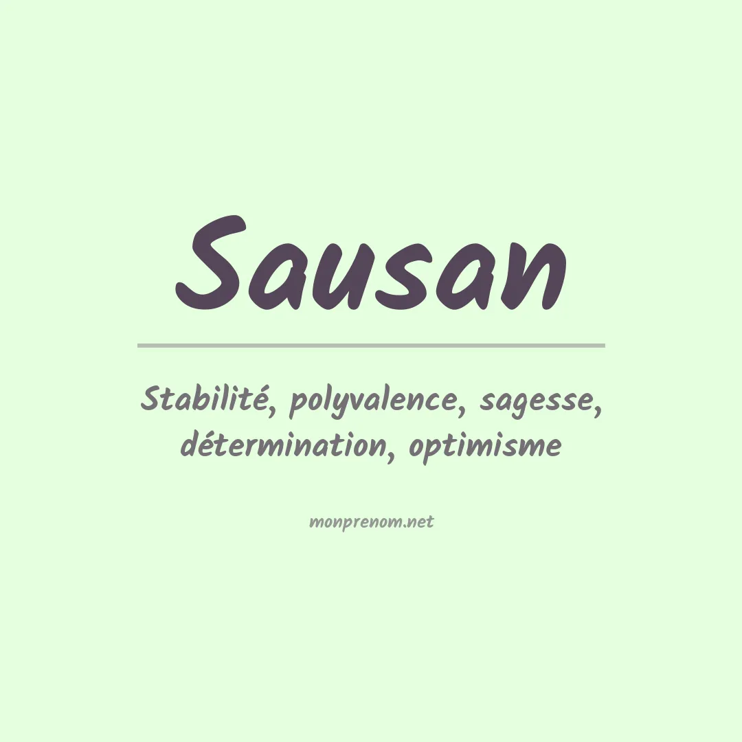 Signification du Prénom Sausan