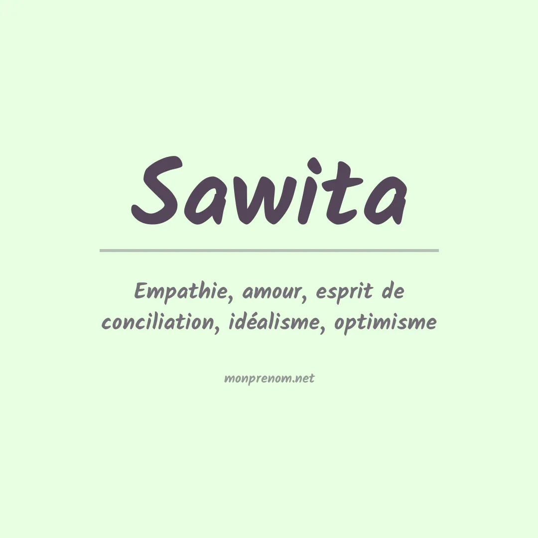 Signification du Prénom Sawita
