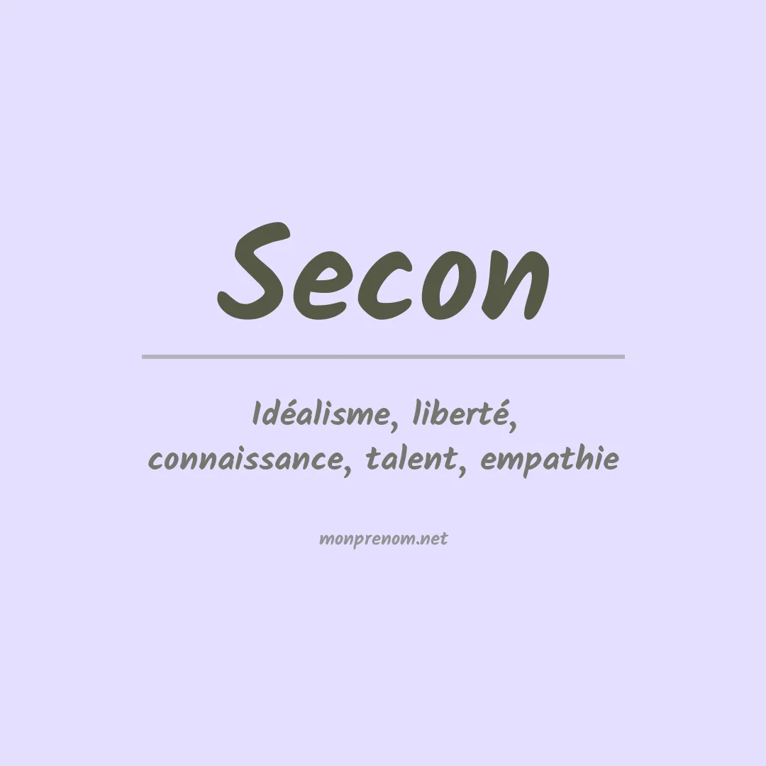 Signification du Prénom Secon