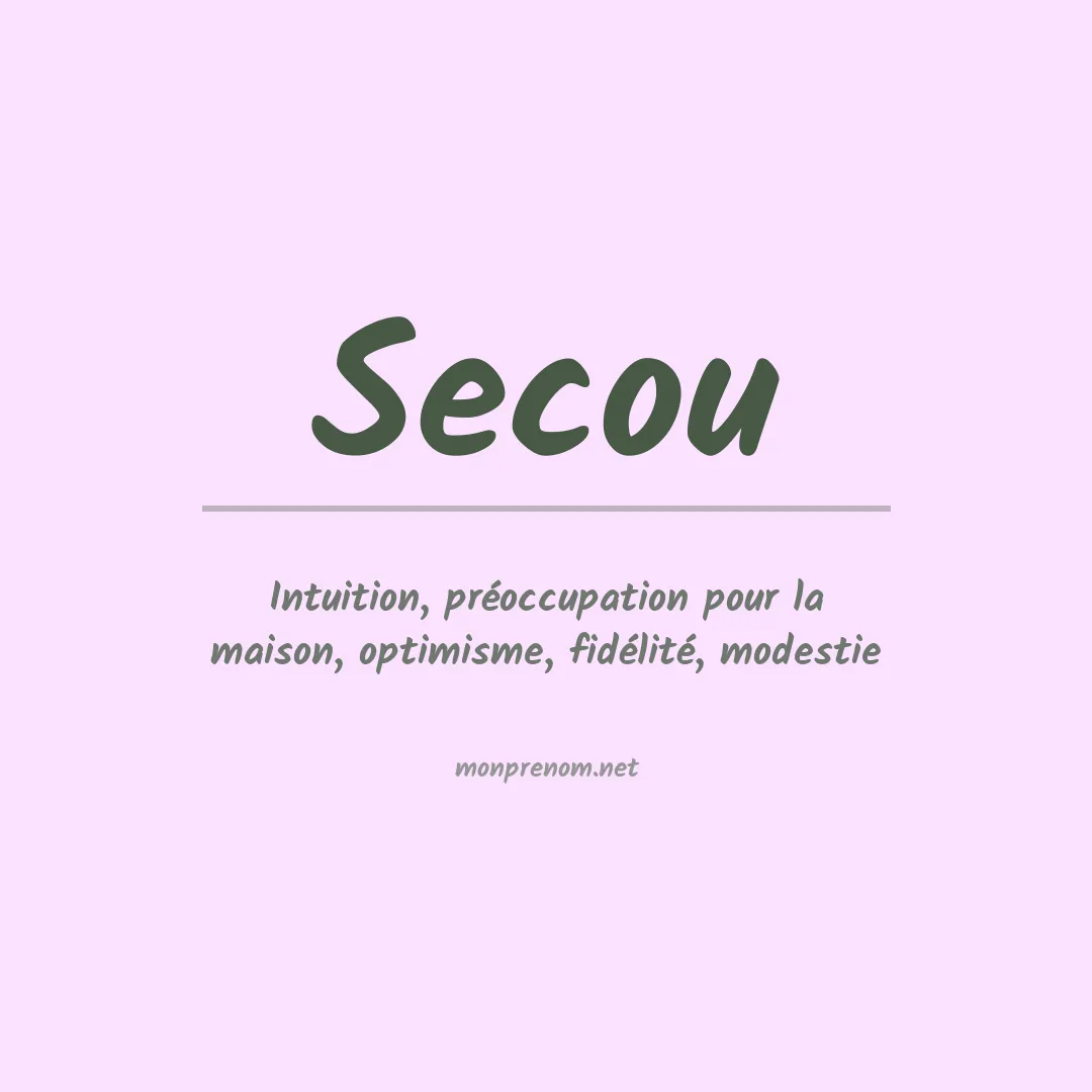 Signification du Prénom Secou