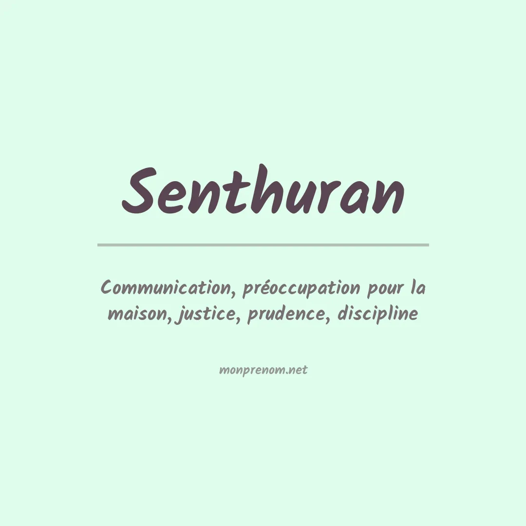 Signification du Prénom Senthuran