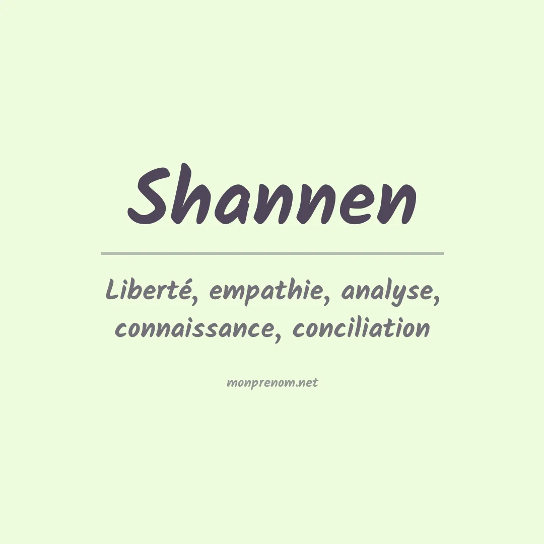 Signification du Prénom Shannen