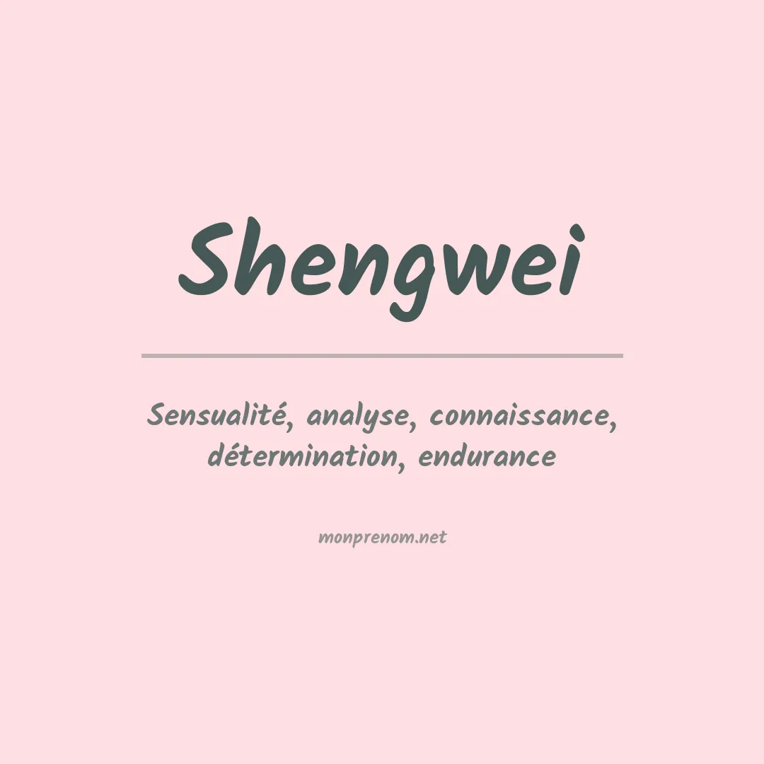 Signification du Prénom Shengwei