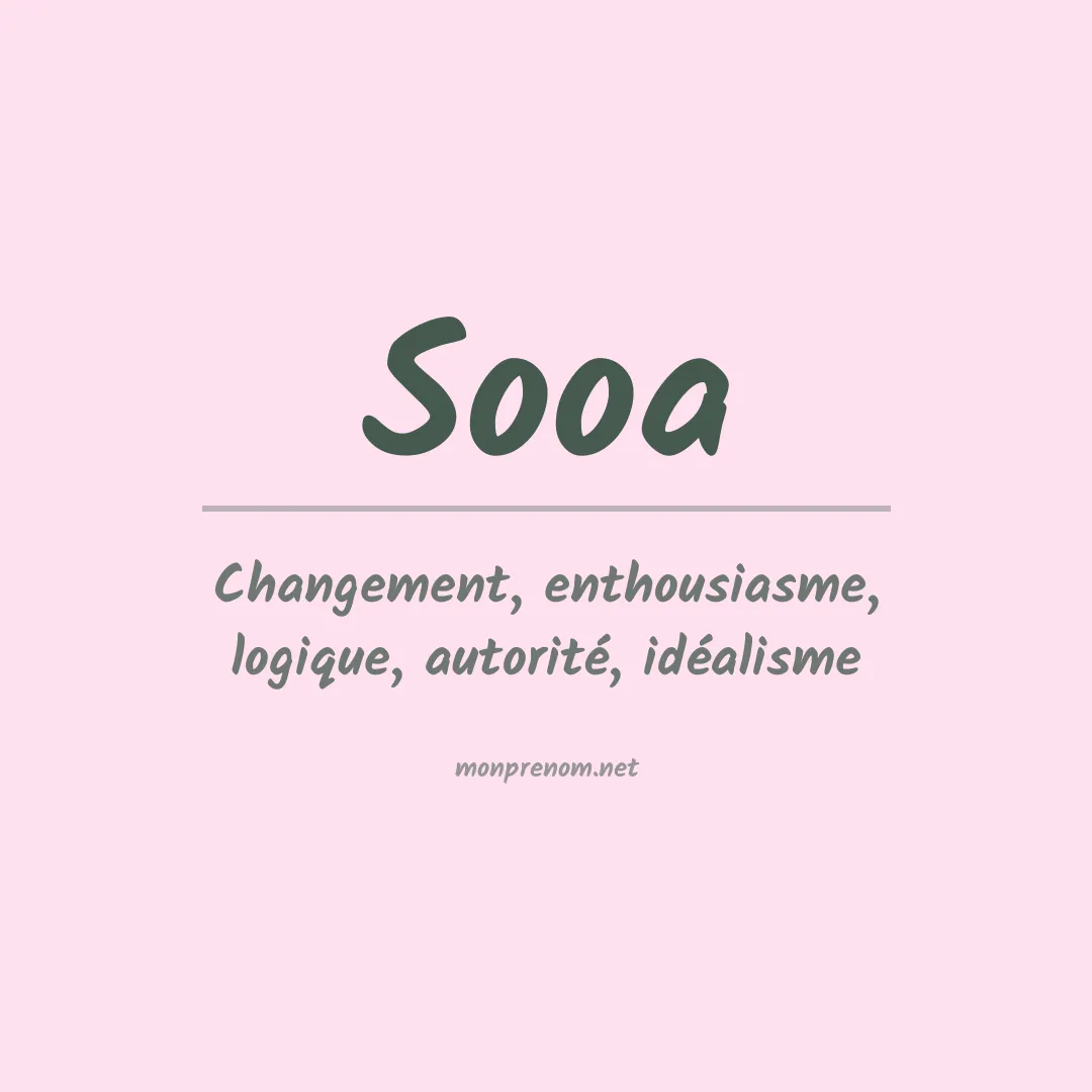 Signification du Prénom Sooa