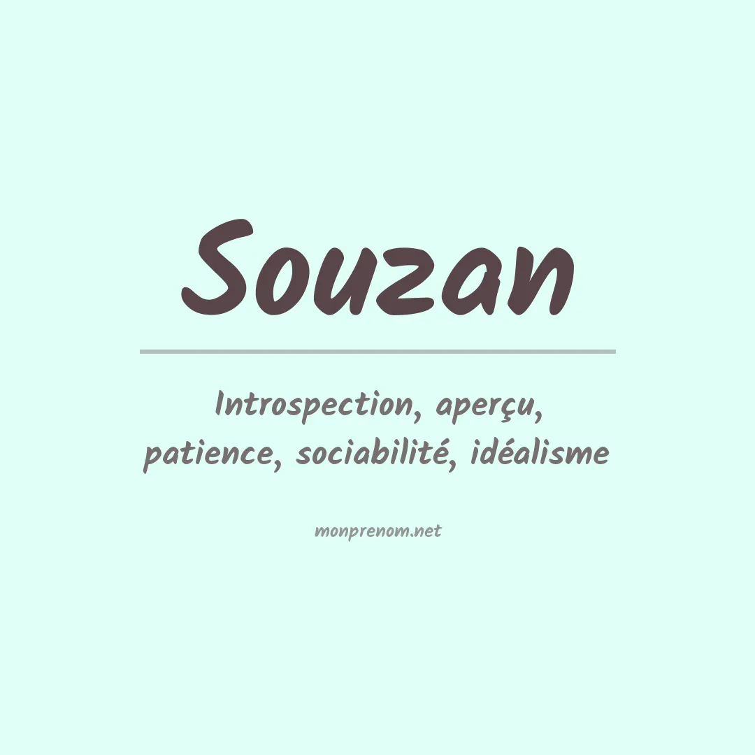 Signification du Prénom Souzan