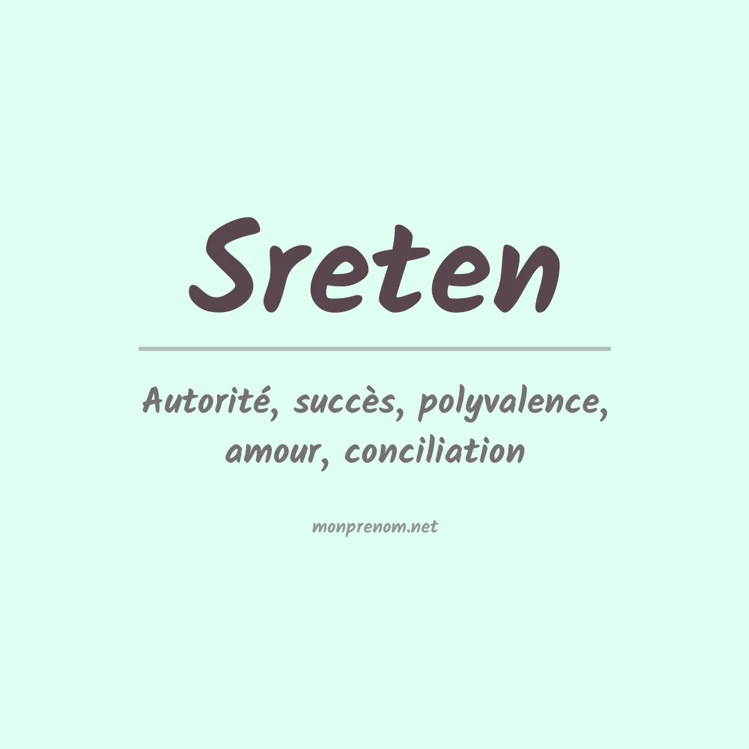 Signification du Prénom Sreten