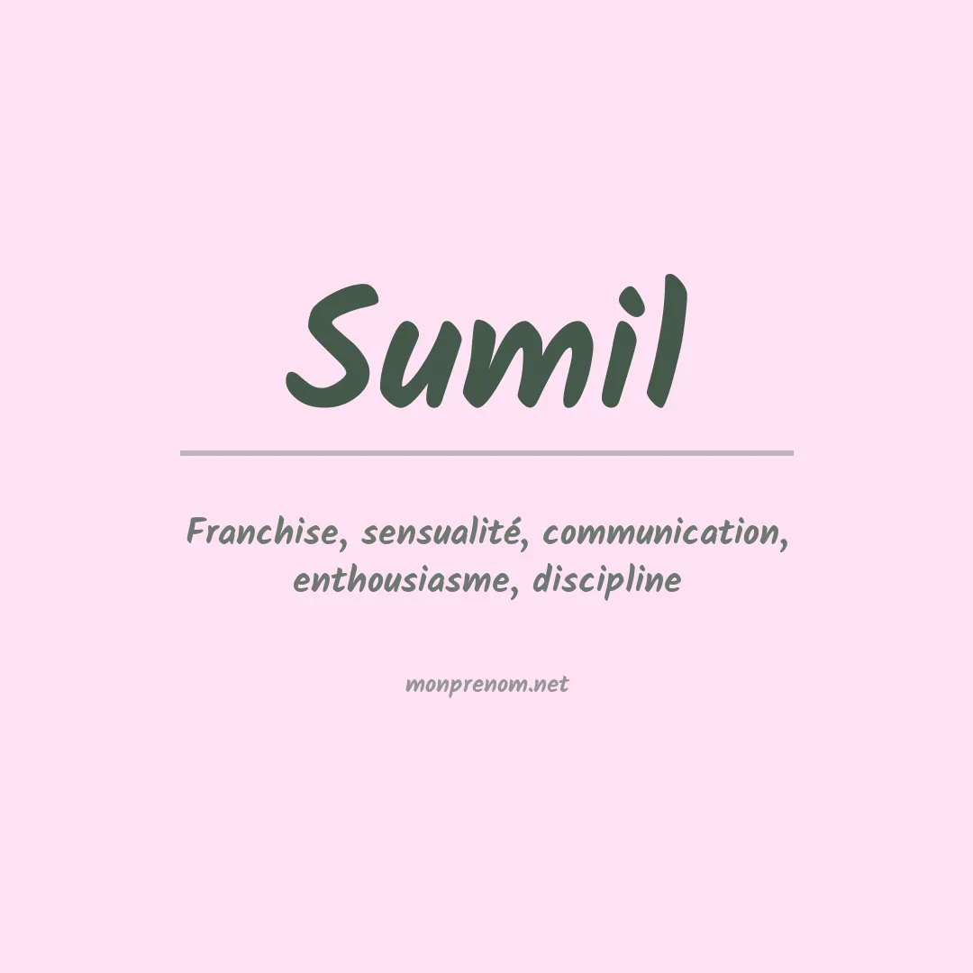 Signification du Prénom Sumil
