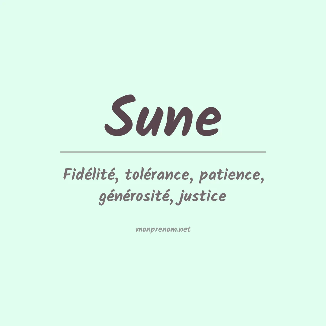 Signification du Prénom Sune