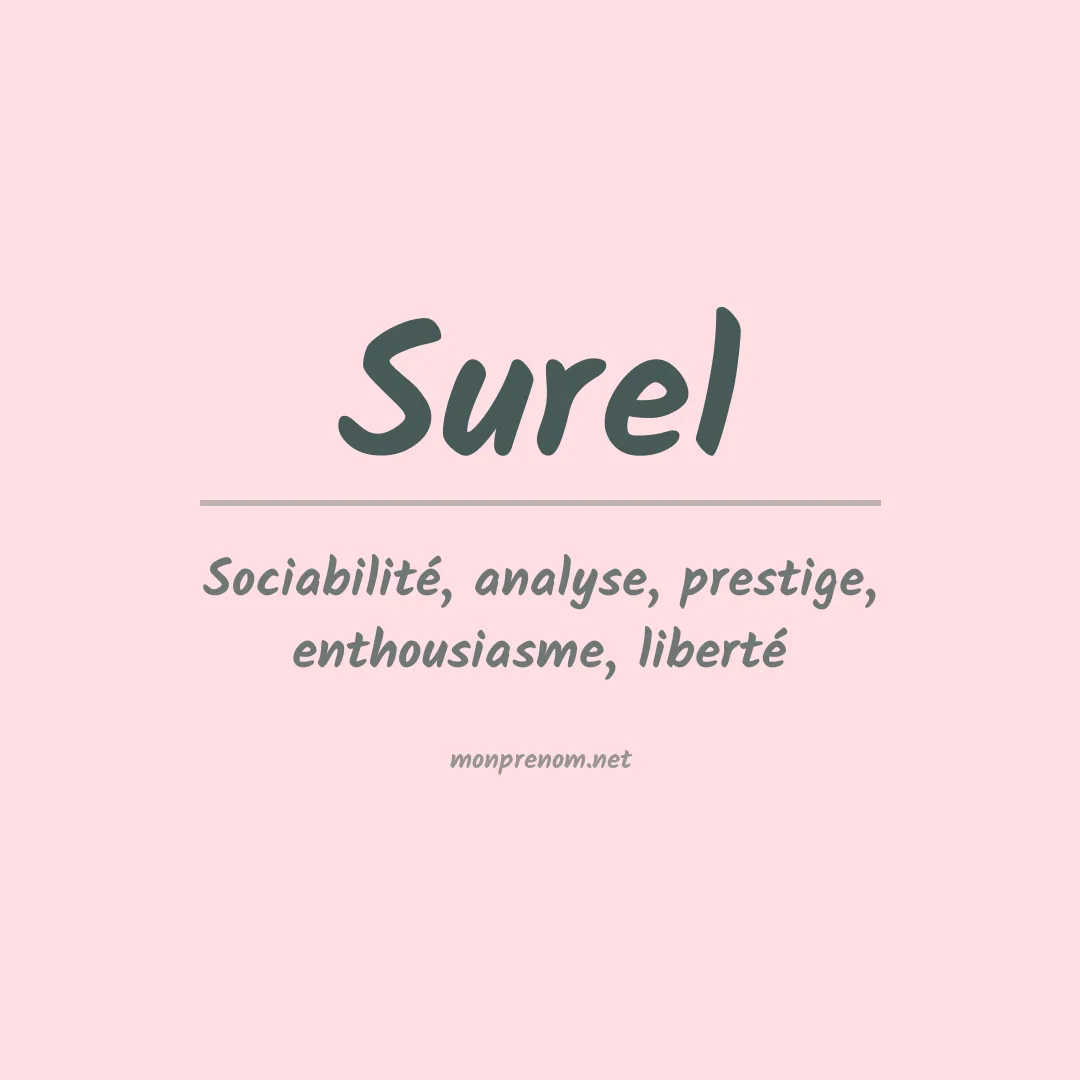 Signification du Prénom Surel
