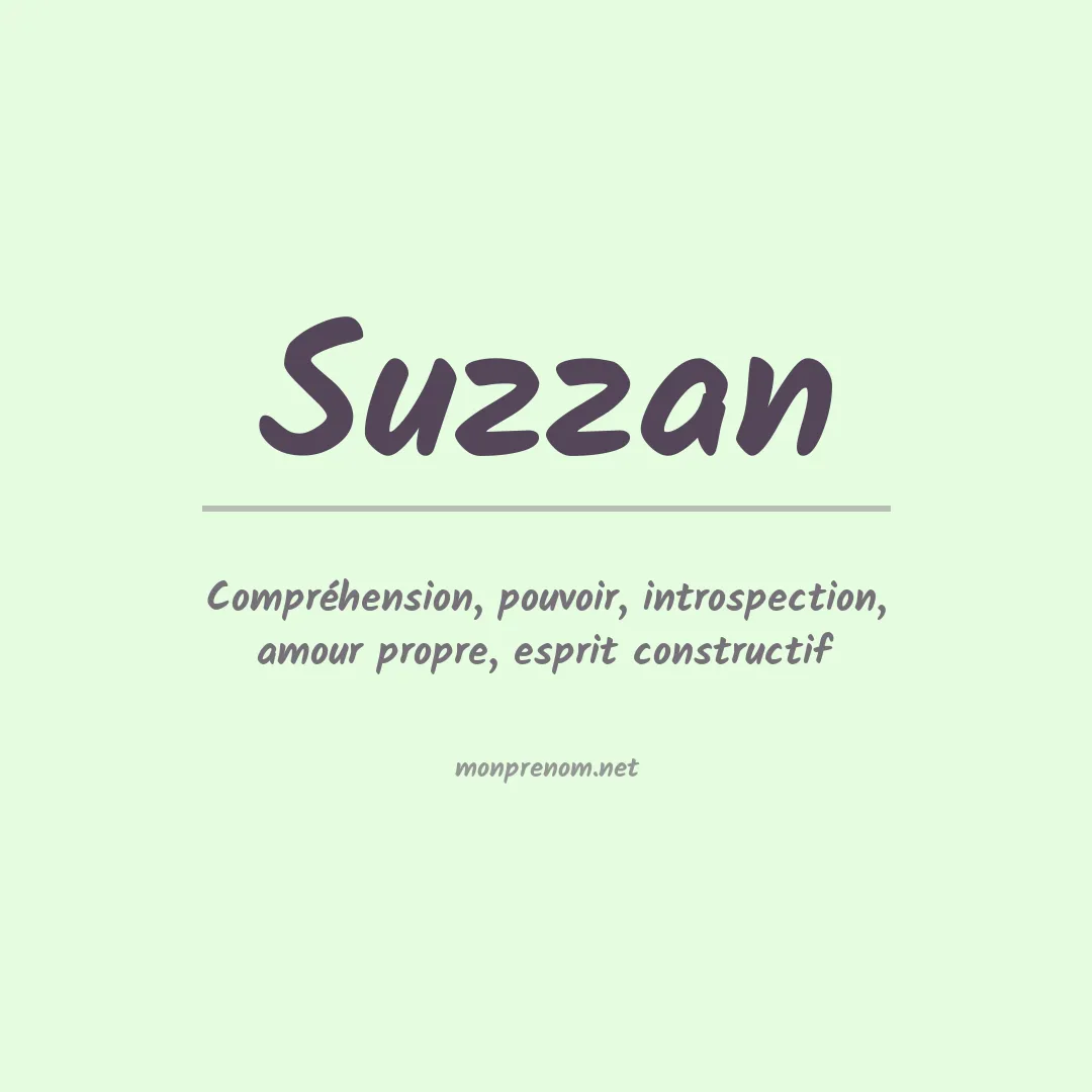Signification du Prénom Suzzan