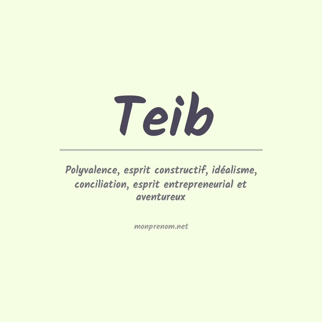Signification du Prénom Teib
