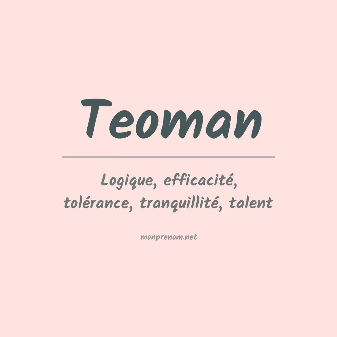 Signification du Prénom Teoman