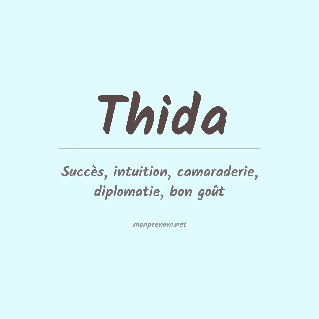 Signification du Prénom Thida