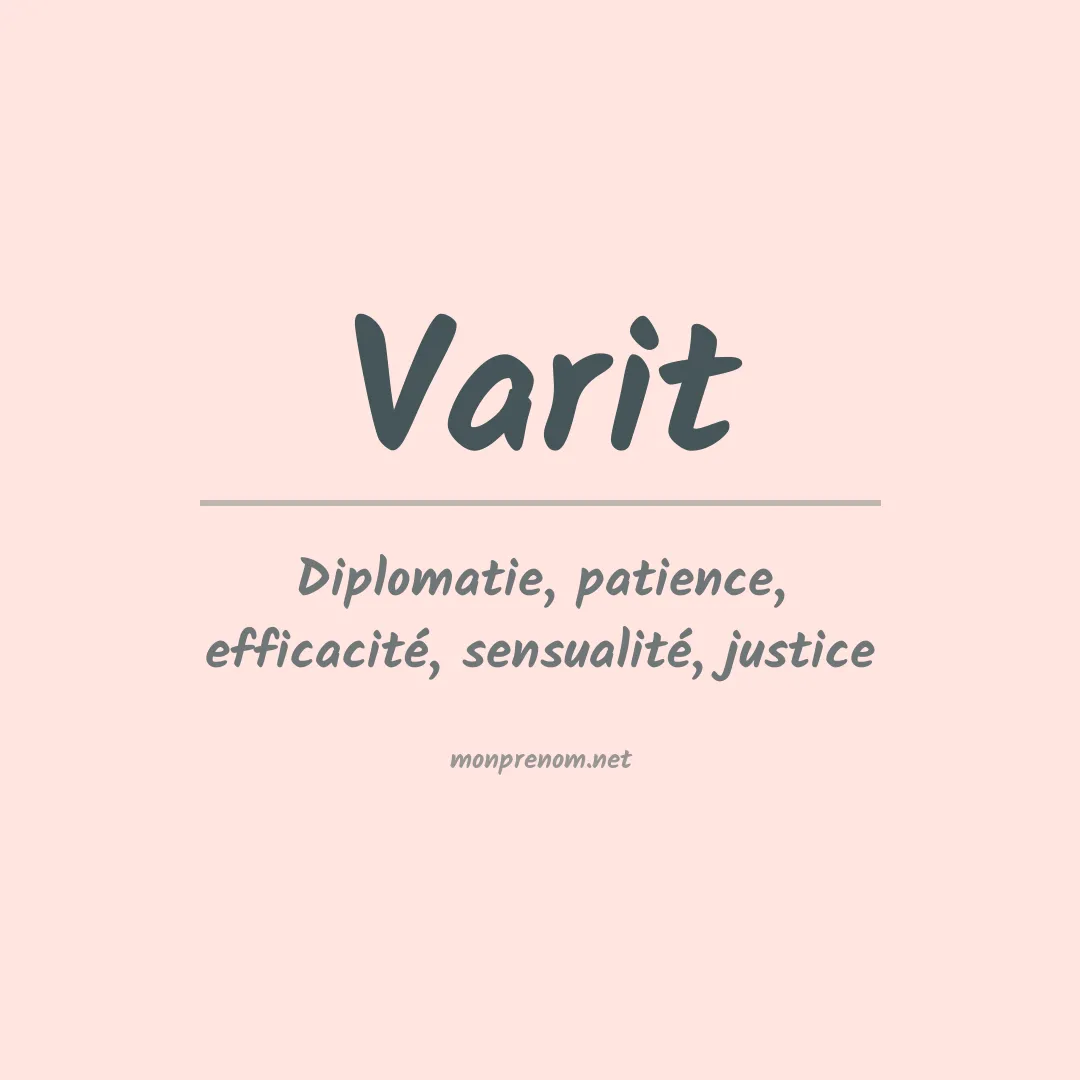 Signification du Prénom Varit