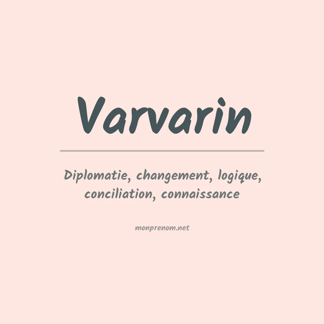 Signification du Prénom Varvarin
