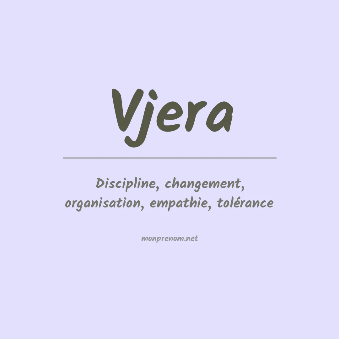 Signification du Prénom Vjera