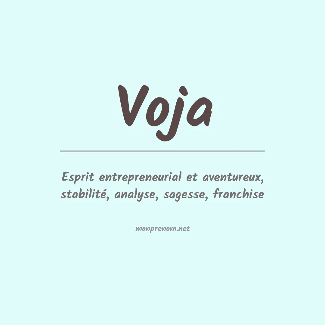 Signification du Prénom Voja