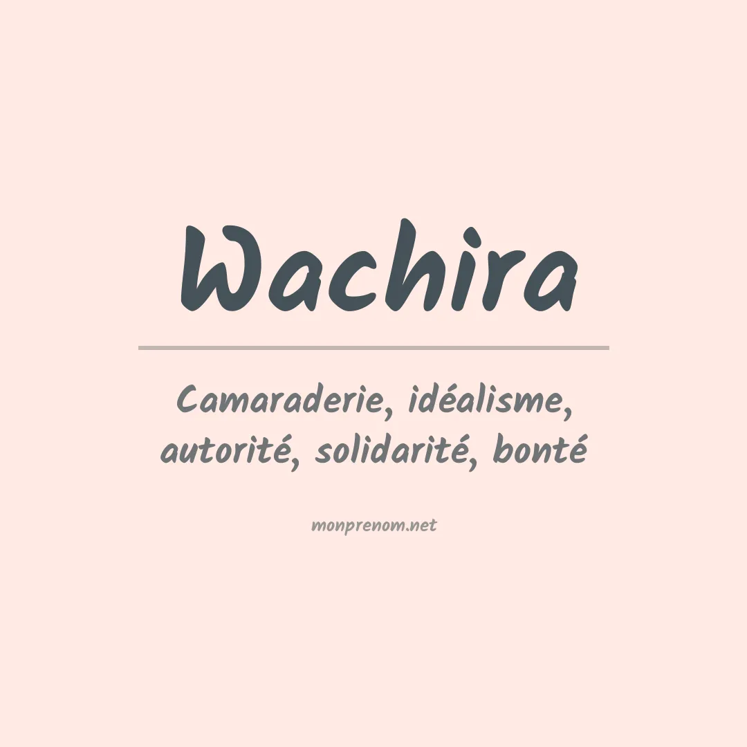 Signification du Prénom Wachira