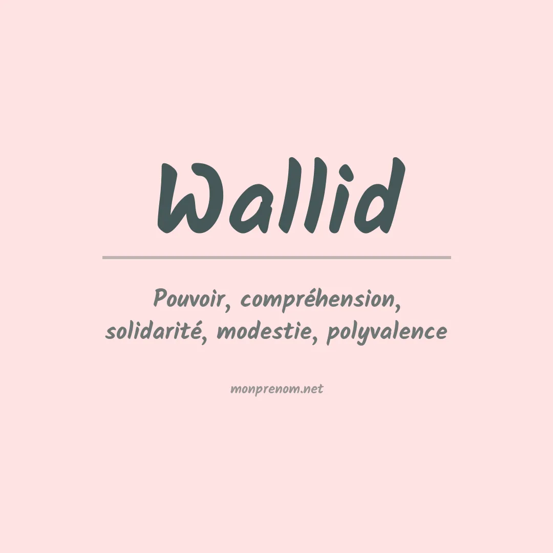 Signification du Prénom Wallid