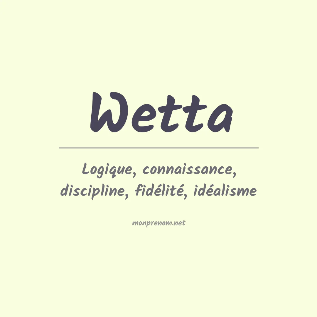 Signification Du Prénom Wetta 7445