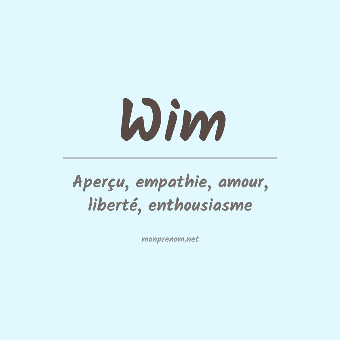 Signification du Prénom Wim