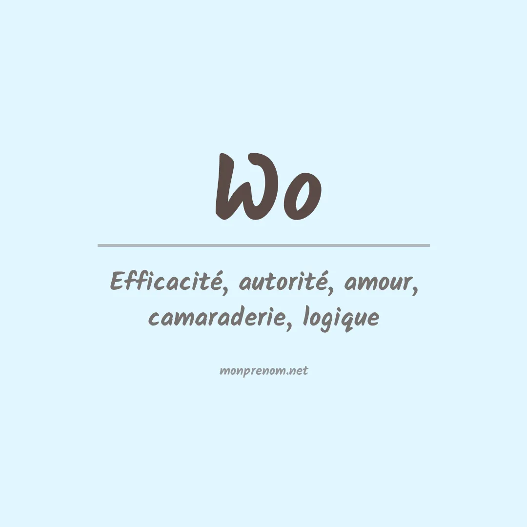 Signification du Prénom Wo