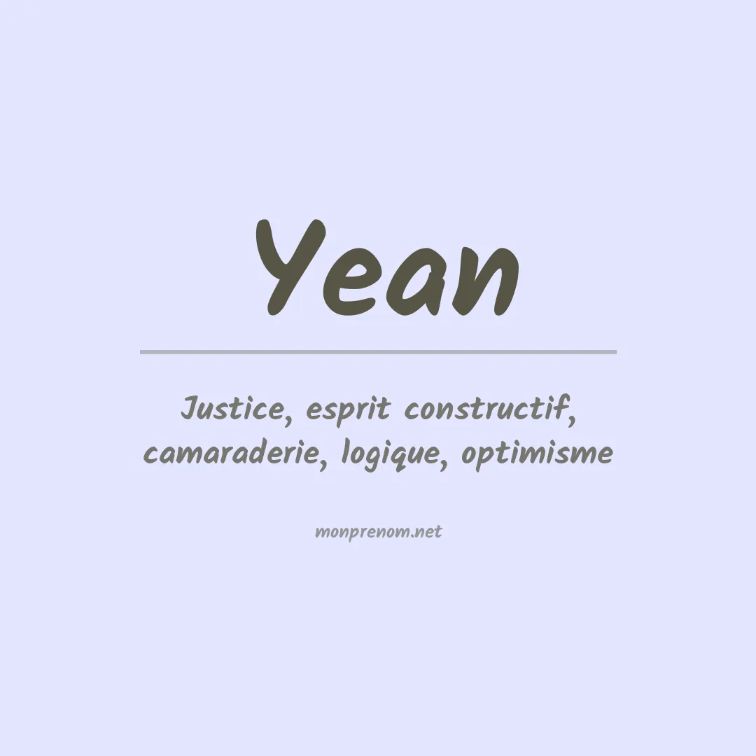 Signification du Prénom Yean