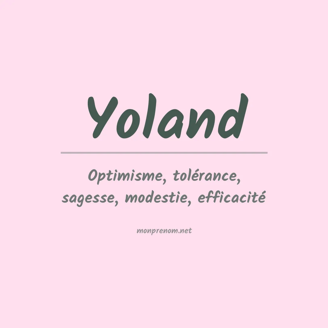 Signification du Prénom Yoland