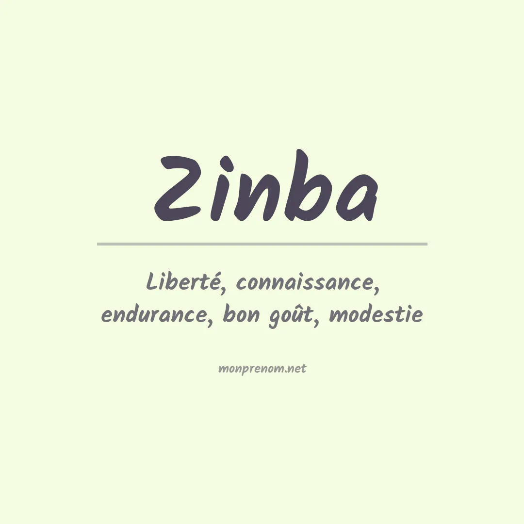 Signification du Prénom Zinba